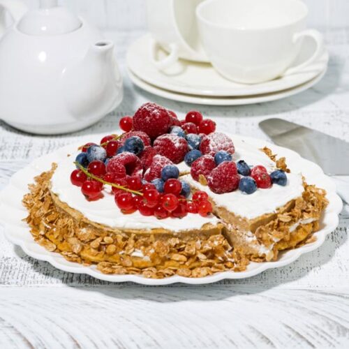 Yoghurt taartjes met een bodem van boekweit - Green Gypsy Spices