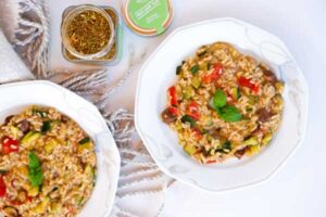 De lekkerste risotto met extra veel groenten - Green Gypsy Spices